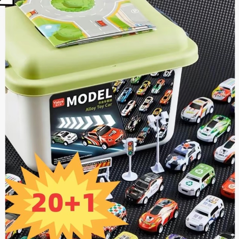 Jual （COD BISA）20+1pcs mainan mobil mini siswa kembail ke mobil mainan ...