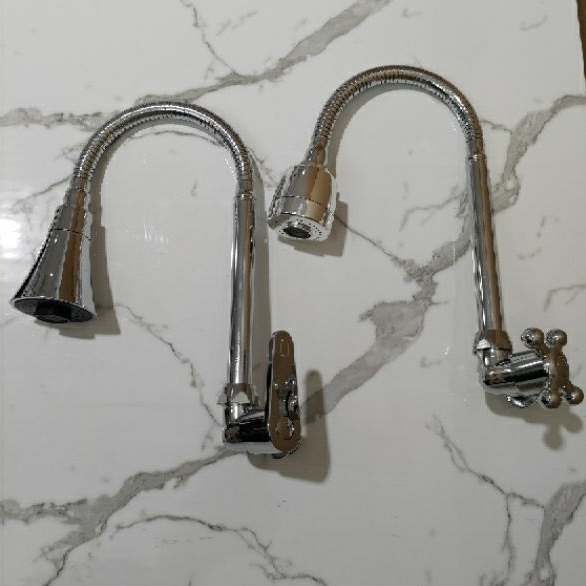 Jual Kran Angsa Flexibel Engkol Baling /kran sink cuci piring/kran ...