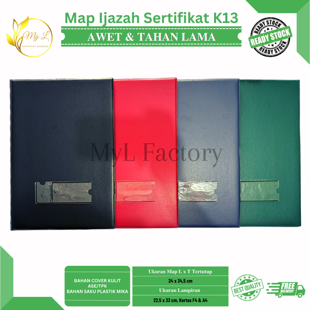 Jual My.L Map K13 Ijazah F4 | Map Sertifikat | Sampul Rapor | Map ...