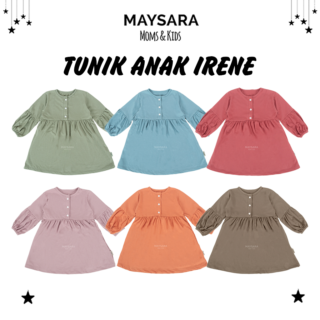 Jual Tunik Anak Irene Baju Anak Perempuan Wanita 1 2 3 4 5 Tahun ...