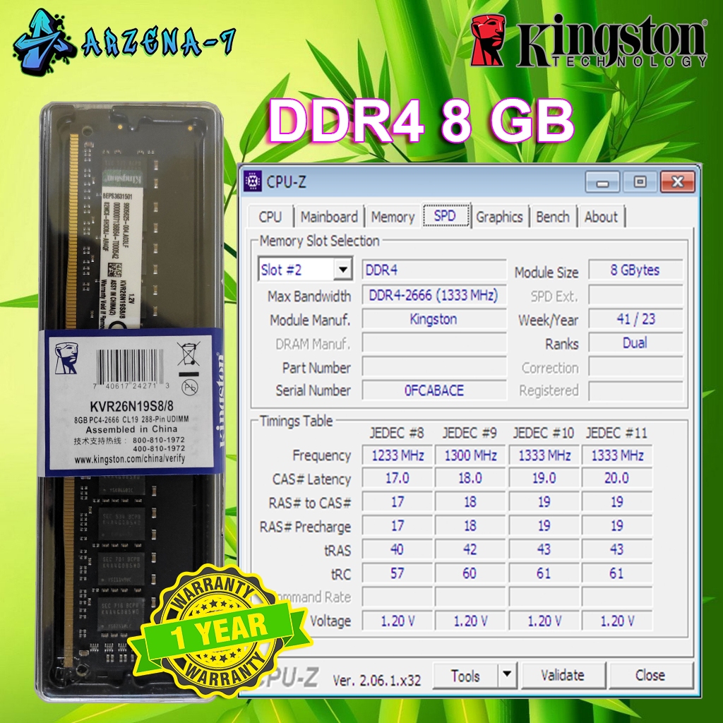 Jual Memory Ram Longdim Ddr4 8Gb Kingston Pc2666 | Shopee Indonesia