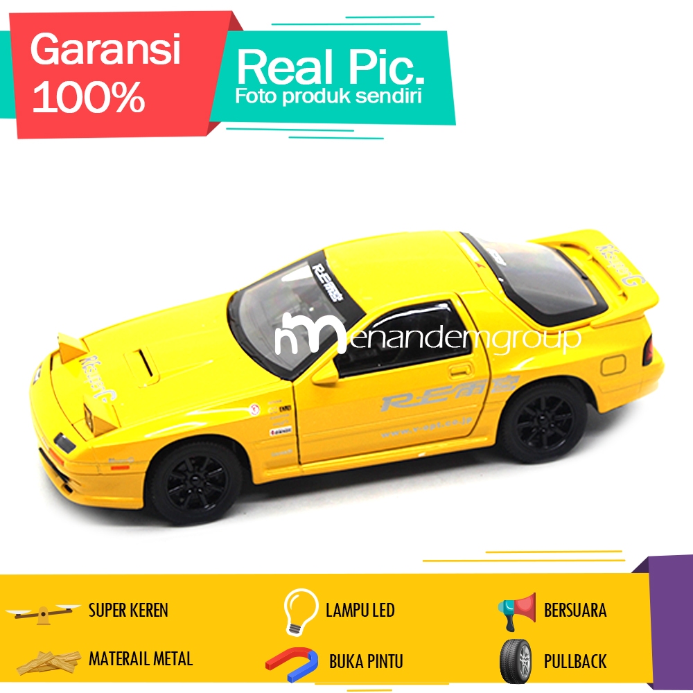 Jual Diecast Miniatur Mainan Mobil JDM Mazda RX-7 Savanna Initial D 1/ ...