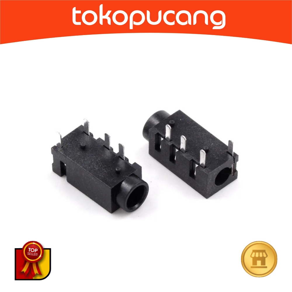 Jual PJ-320D 3.5MM Headphone jack socket female connector for Audio ...