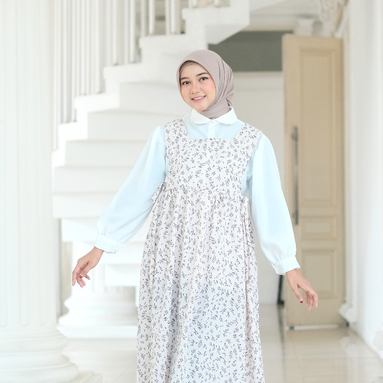 Jual HIMARI DRESS OVERALL WANITA CAMELIA Outer Midi Korean Style Wanita ...