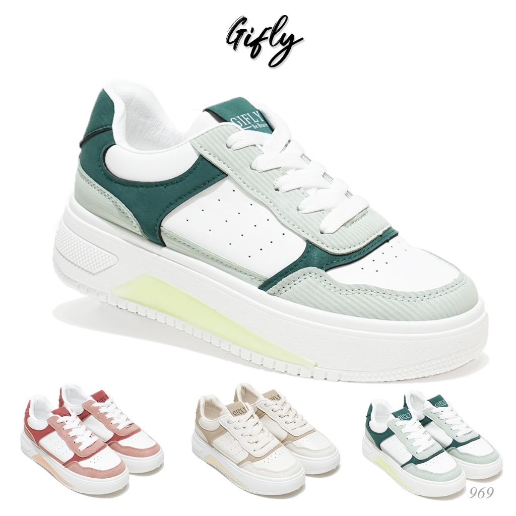 Jual GIFLY Alline Sepatu Sneakers Wanita Kets Tali Sport Shoes 969 ...