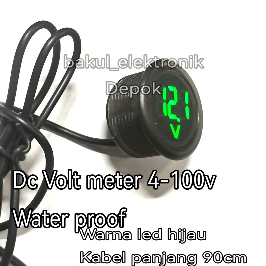 Jual volt meter digital bulat water proof 4v - 100v | Shopee Indonesia