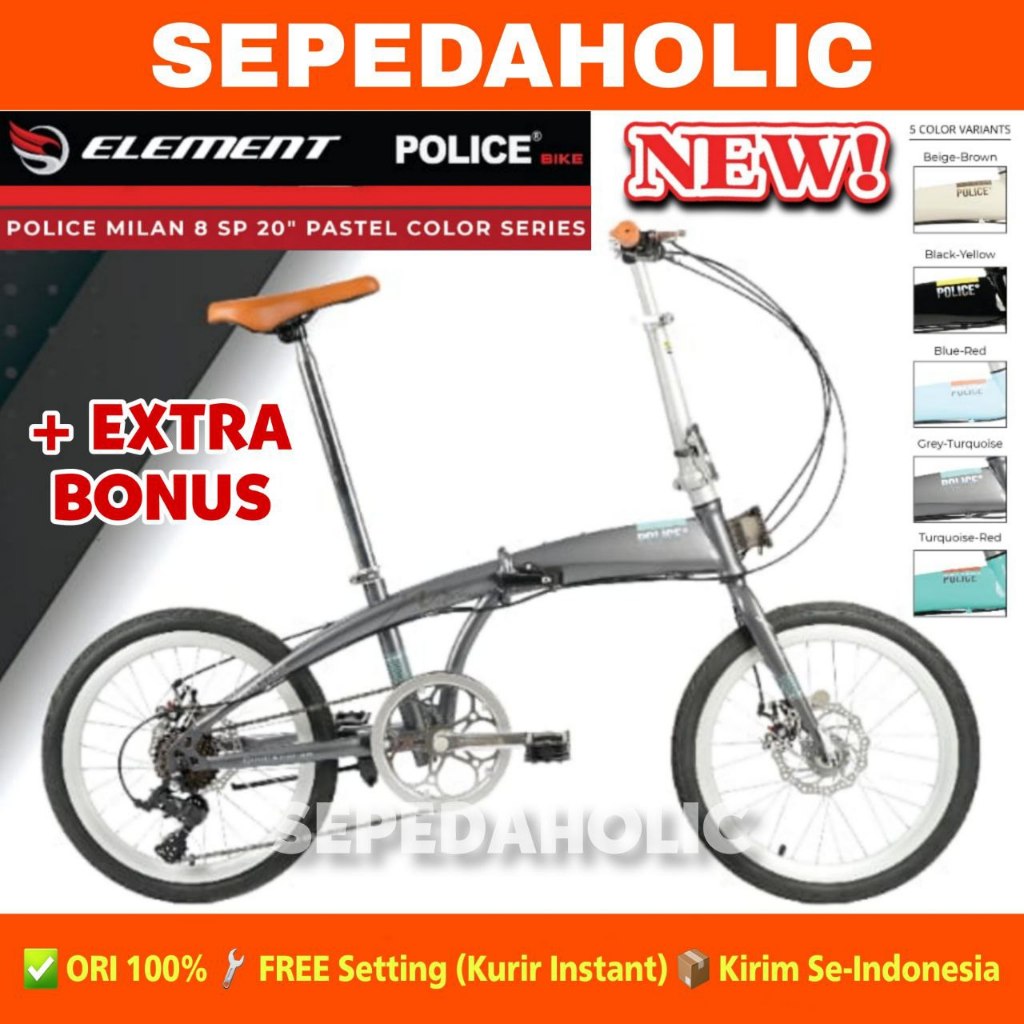 Jual Sepeda Lipat ELEMENT POLICE MILAN PASTEL Ukuran 20 Inch 8 Speed ...