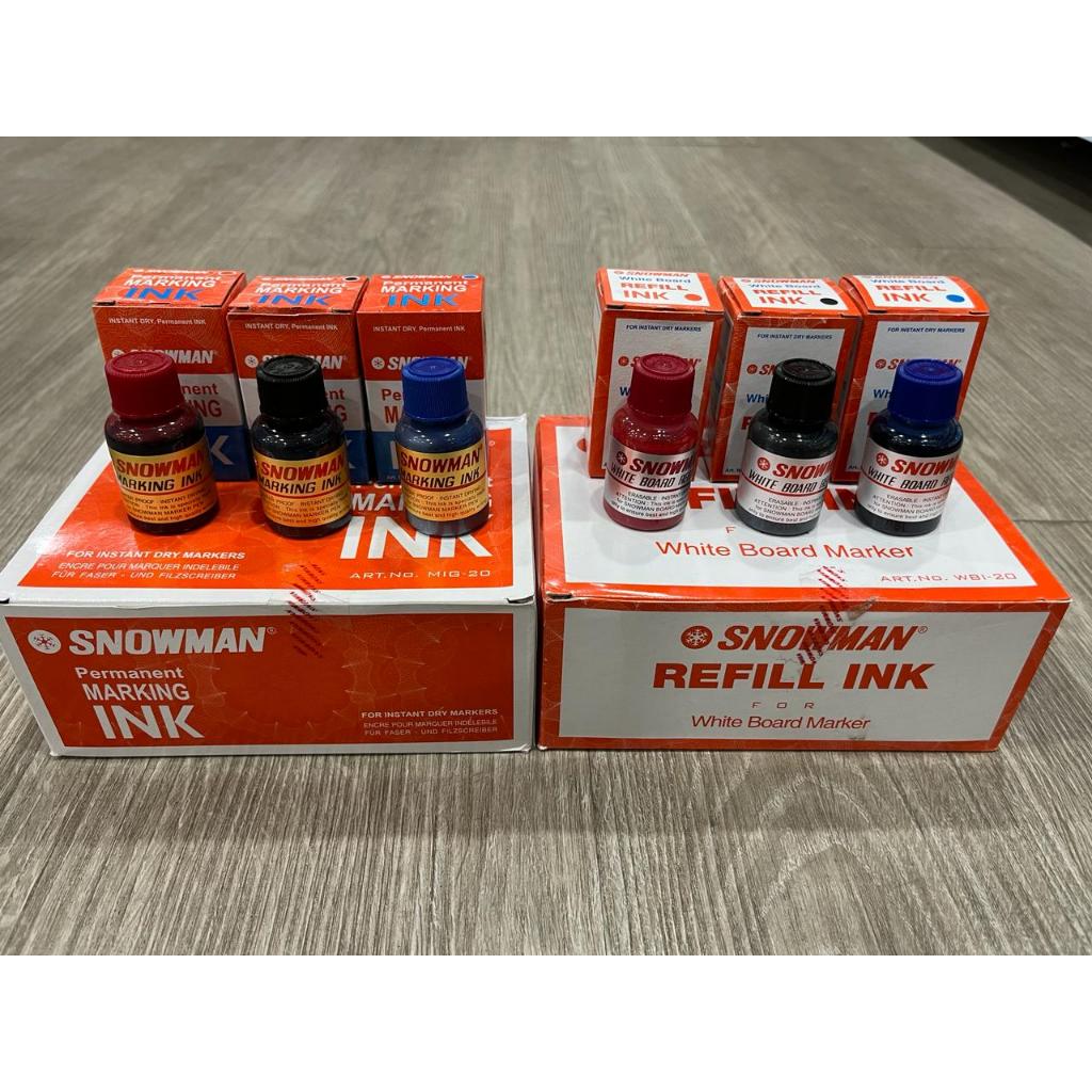 Jual Isi Tinta Spidol Snowman Refill Ink for White Board Marker ...