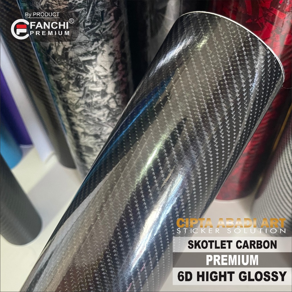 Jual Stiker Skotlet Motor Carbon 6D Glossy Sticker Karbon 5D Gloss ...