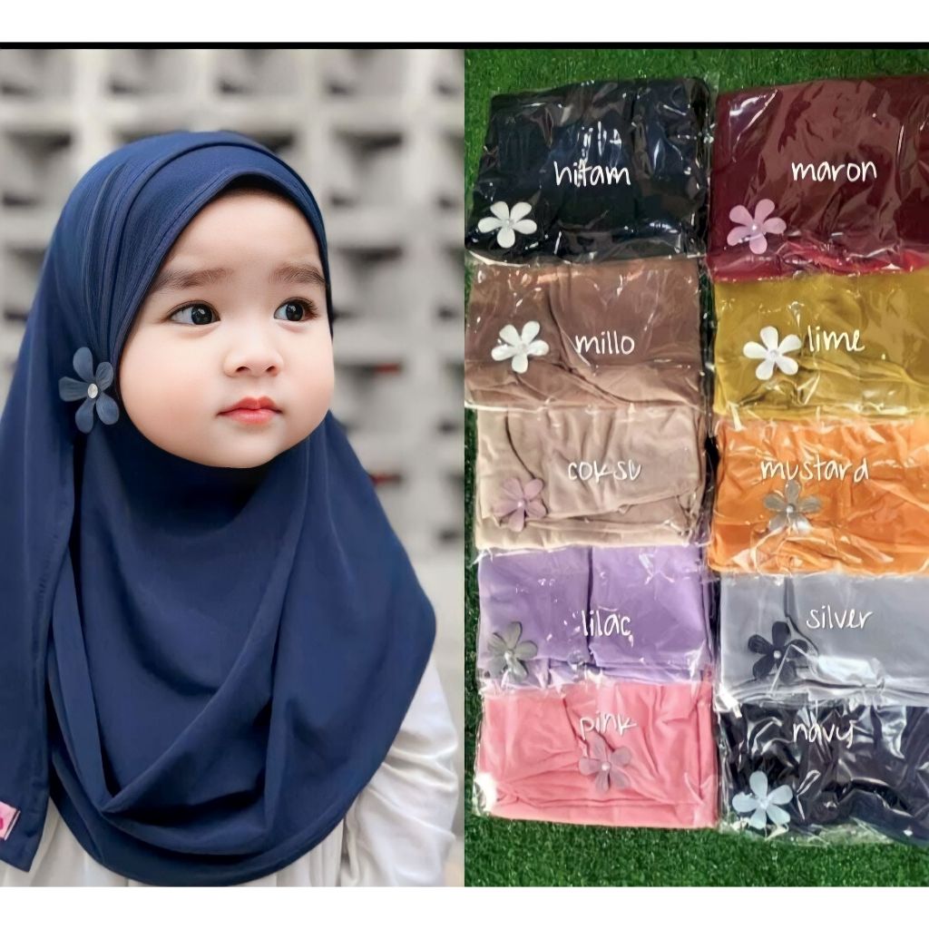 Jual Pastan Pasmina Jilbab Kerudung Instan Sakura Anak (1-5 Tahun ...
