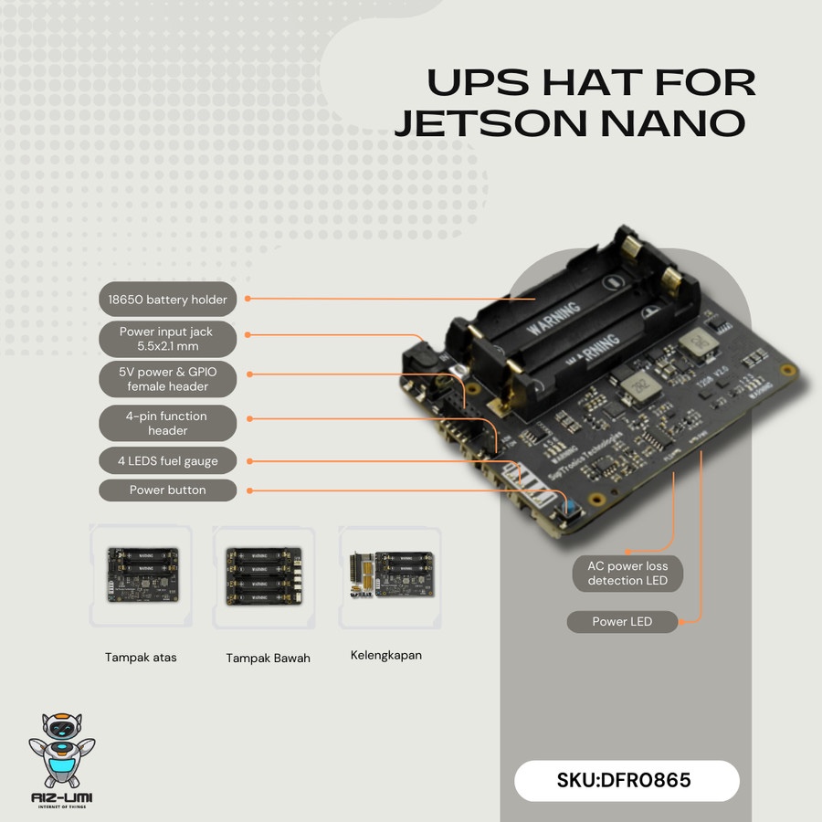 Jual DFRobot UPS HAT for Jetson Nano | Shopee Indonesia