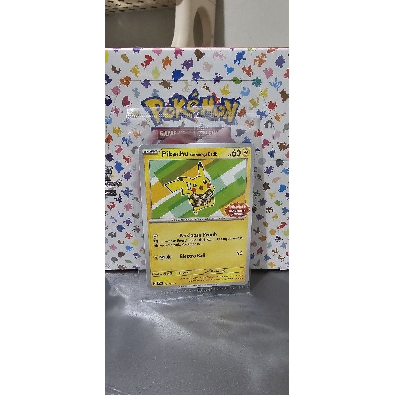 Jual pikachu batik indonesia kartu pokemon TCG original | Shopee Indonesia
