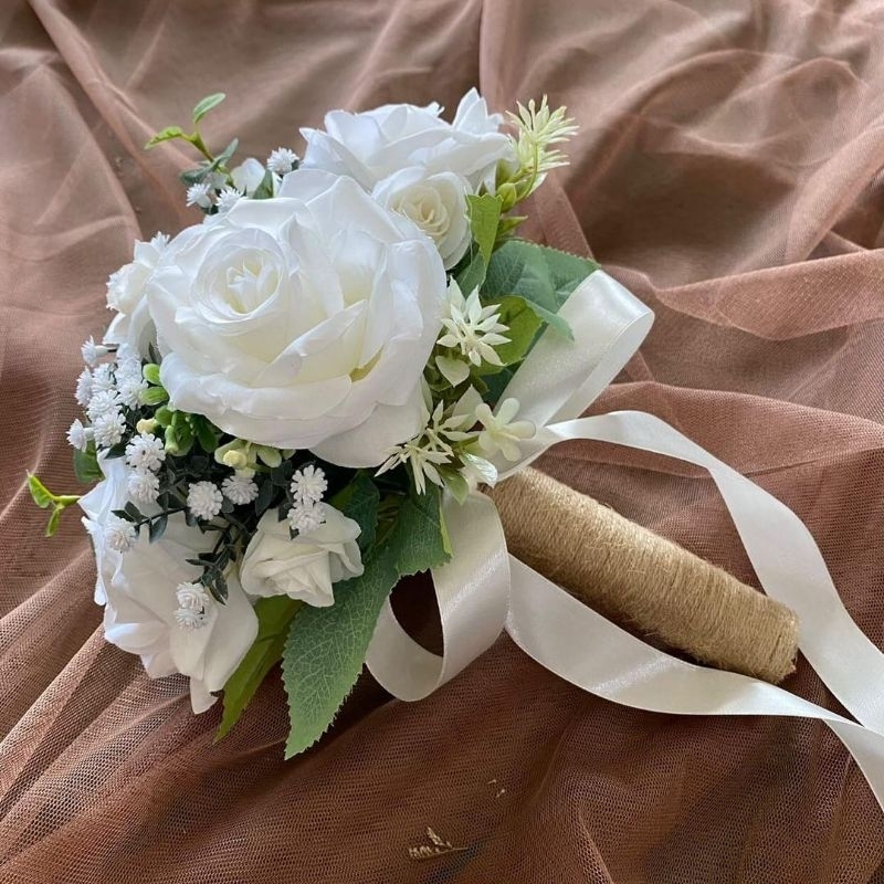 Jual hand bouquet wedding hand buket pengantin lamaran pernikahan rose ...