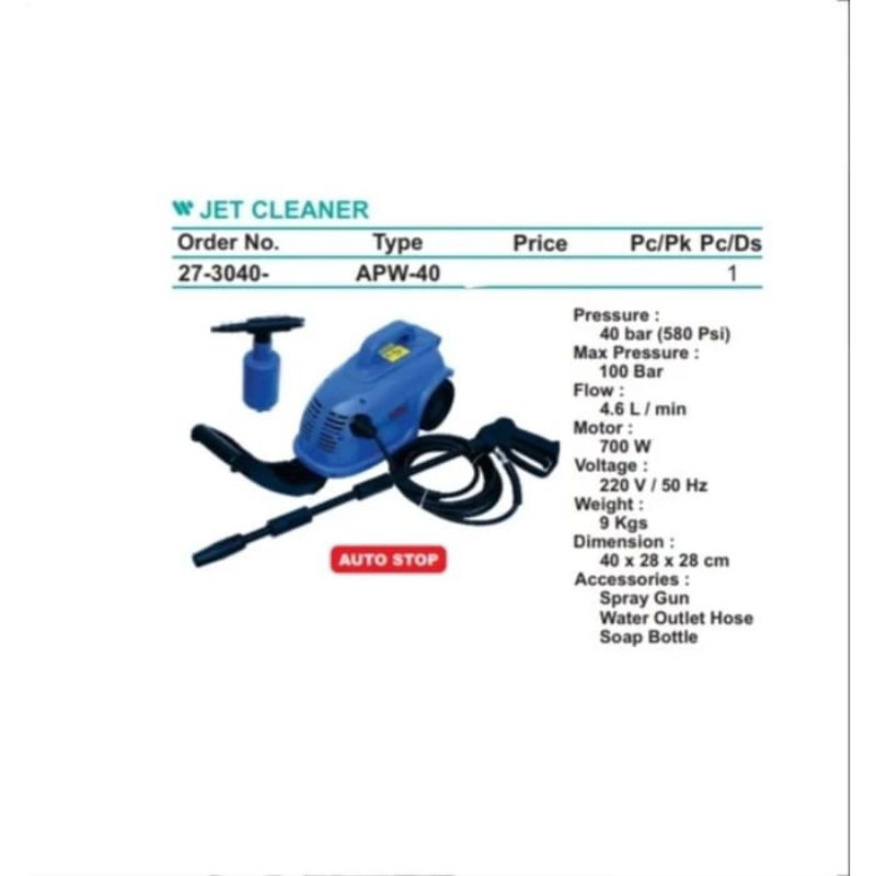 Jual Mesin Jet Cleaner cuci motor & mobil merk WIPRO APW-40 / Wipro APW 40 | Shopee Indonesia