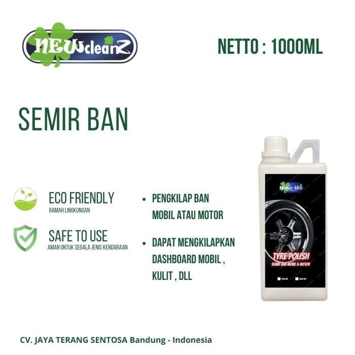 Jual SEMIR BAN mobil motor wet look newcleanz homeandklin 1000ml / 1 ...