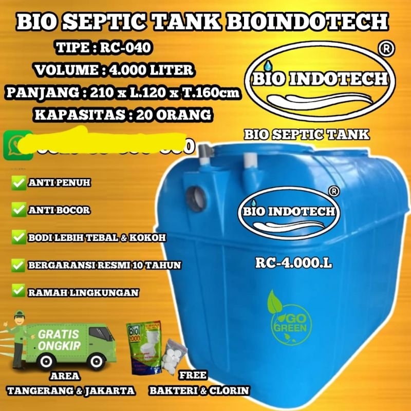 Jual septic tank bio bio septic tank biotech biorich biotechno 4000 ...
