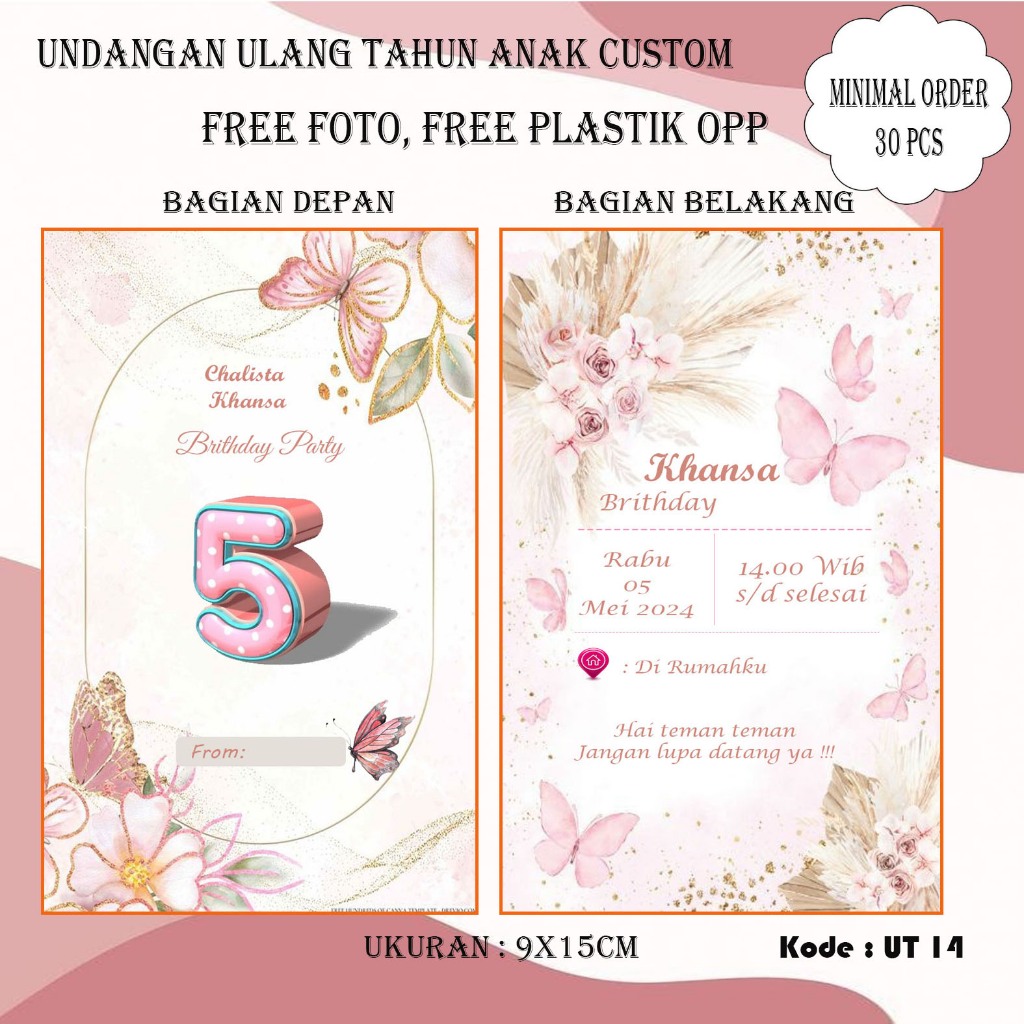 Jual UNDANGAN ULTAH TEMA CUSTOM SESUAI REQUEST | Shopee Indonesia