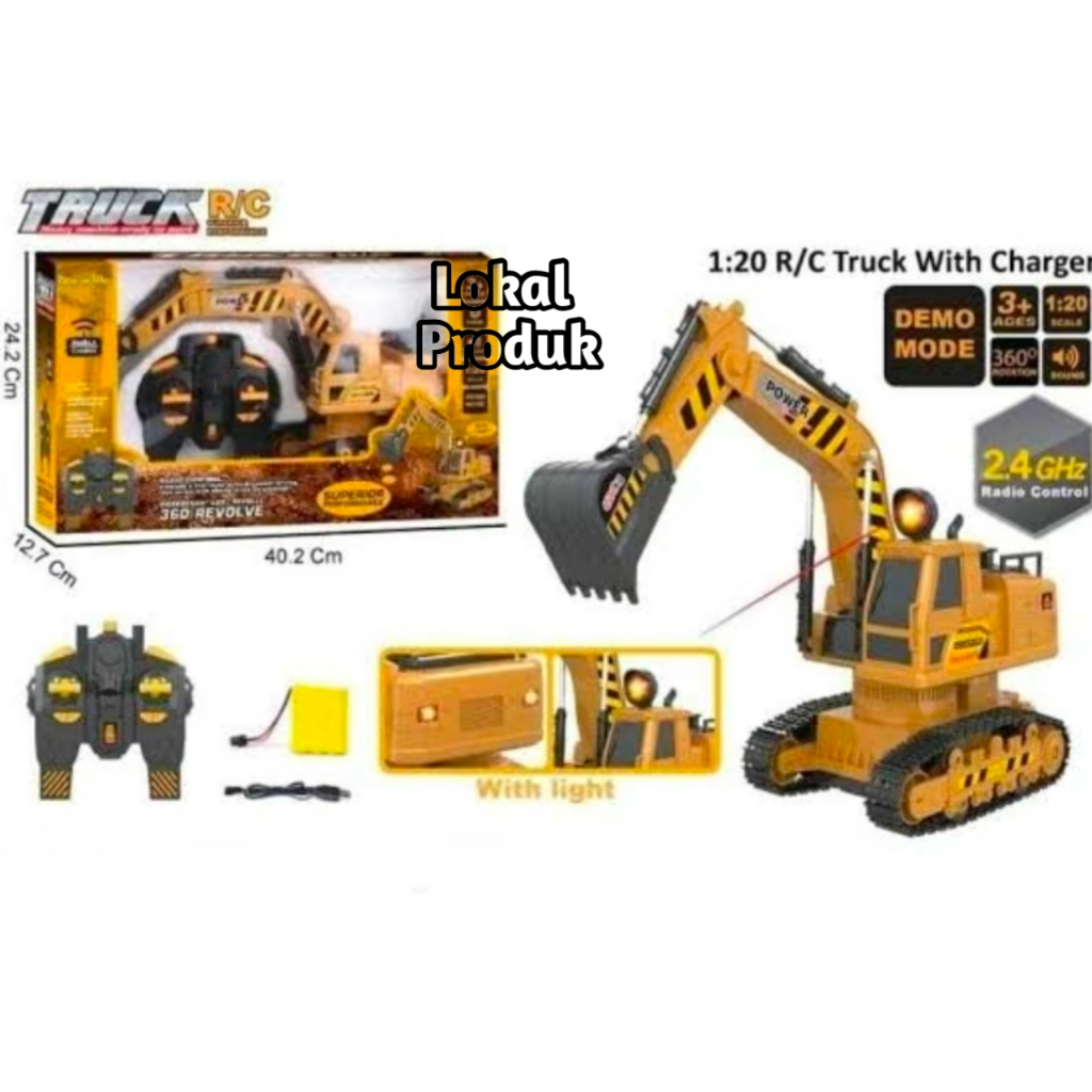 Jual Mainan Anak Cowok Viral Truck Digger RC Berbahan Plastik Kemasan ...