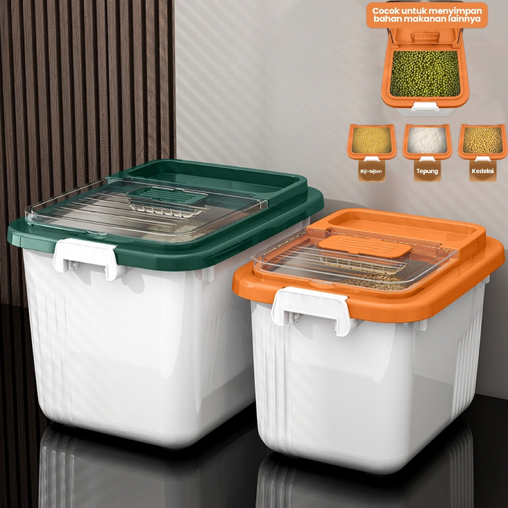 Jual Greenland Tempat Beras Kotak Penyimpanan Makanan Rice Box Storage ...
