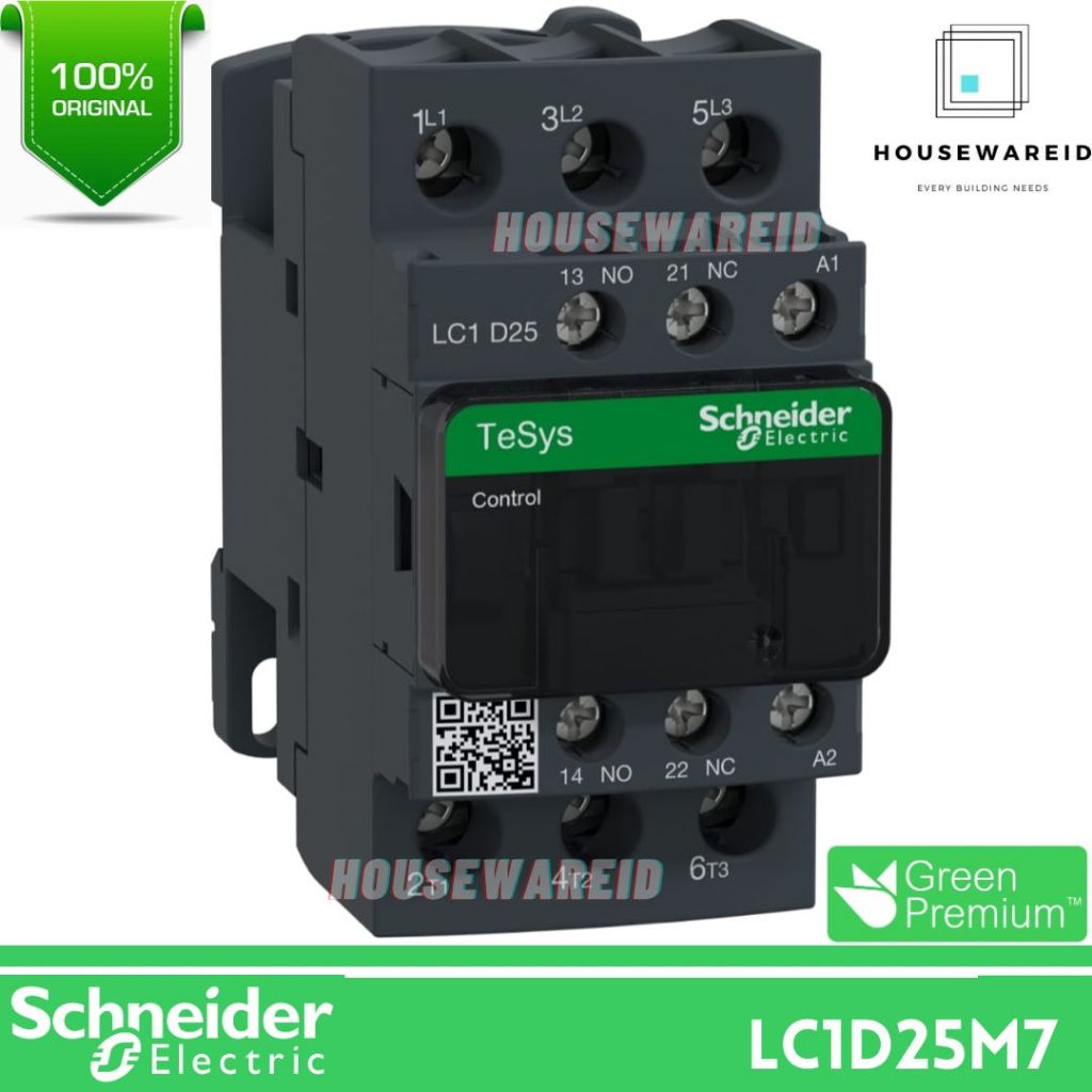 Jual Kontaktor Schneider LC1D25M7 3p 25a 220v AC Original / Contactor 3 Phase 25 Ampere LC1D25 ...