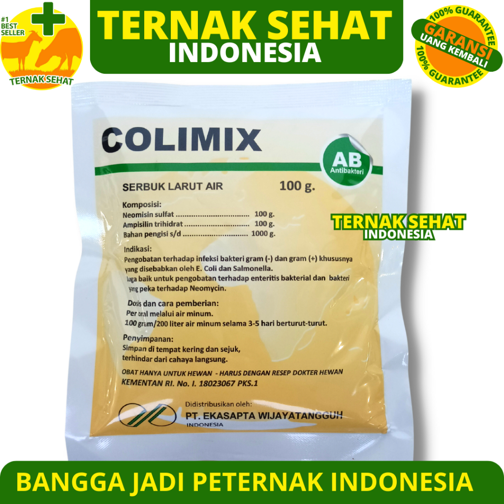 Jual COLIMIX 100 GRAM - Obat Ayam Ngorok Pilek CRD Kolibasilosis & NE ...