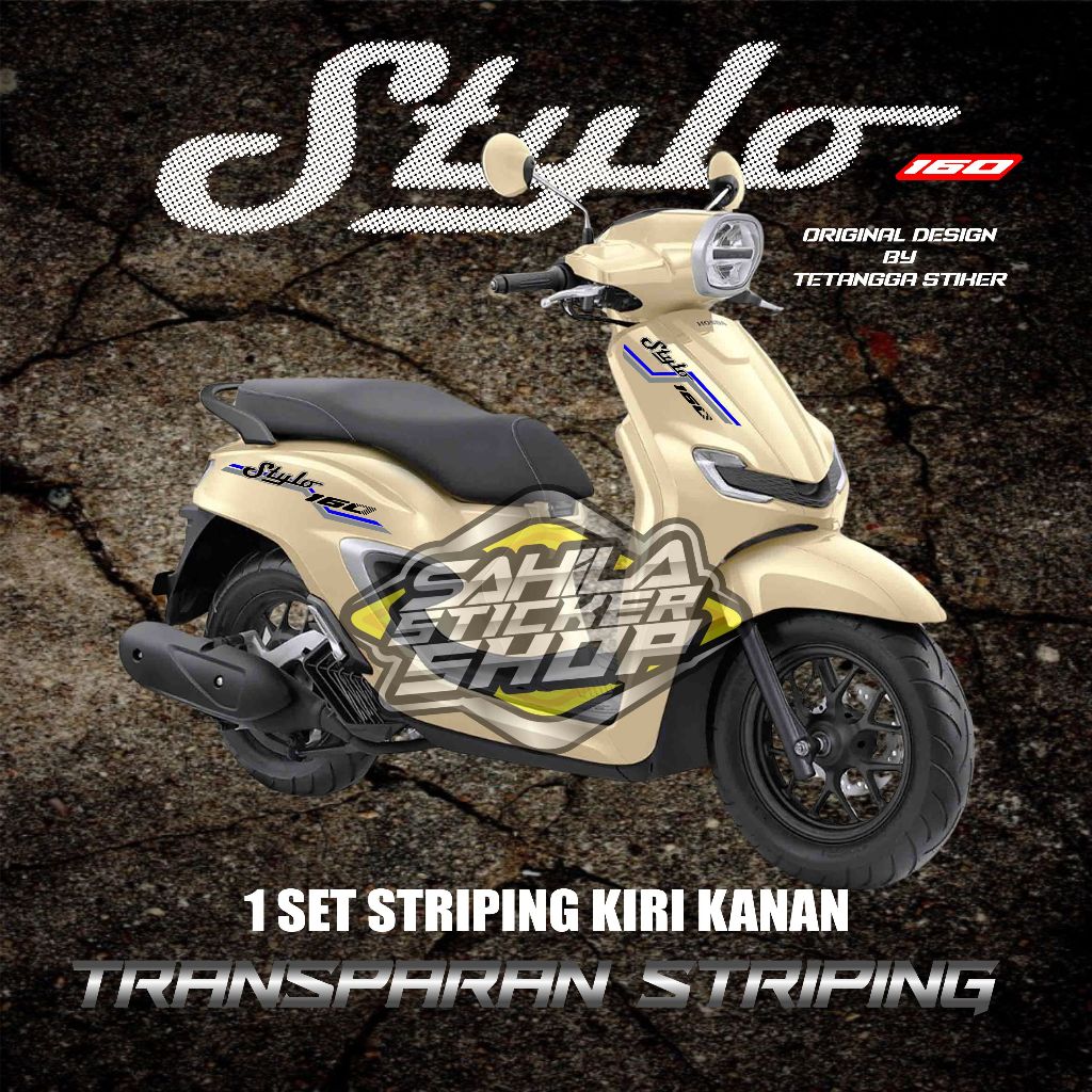 Jual STIKER MOTOR HONDA STYLO - STRIPING TRANSPARAN STYLO 160 SIMPLE ...