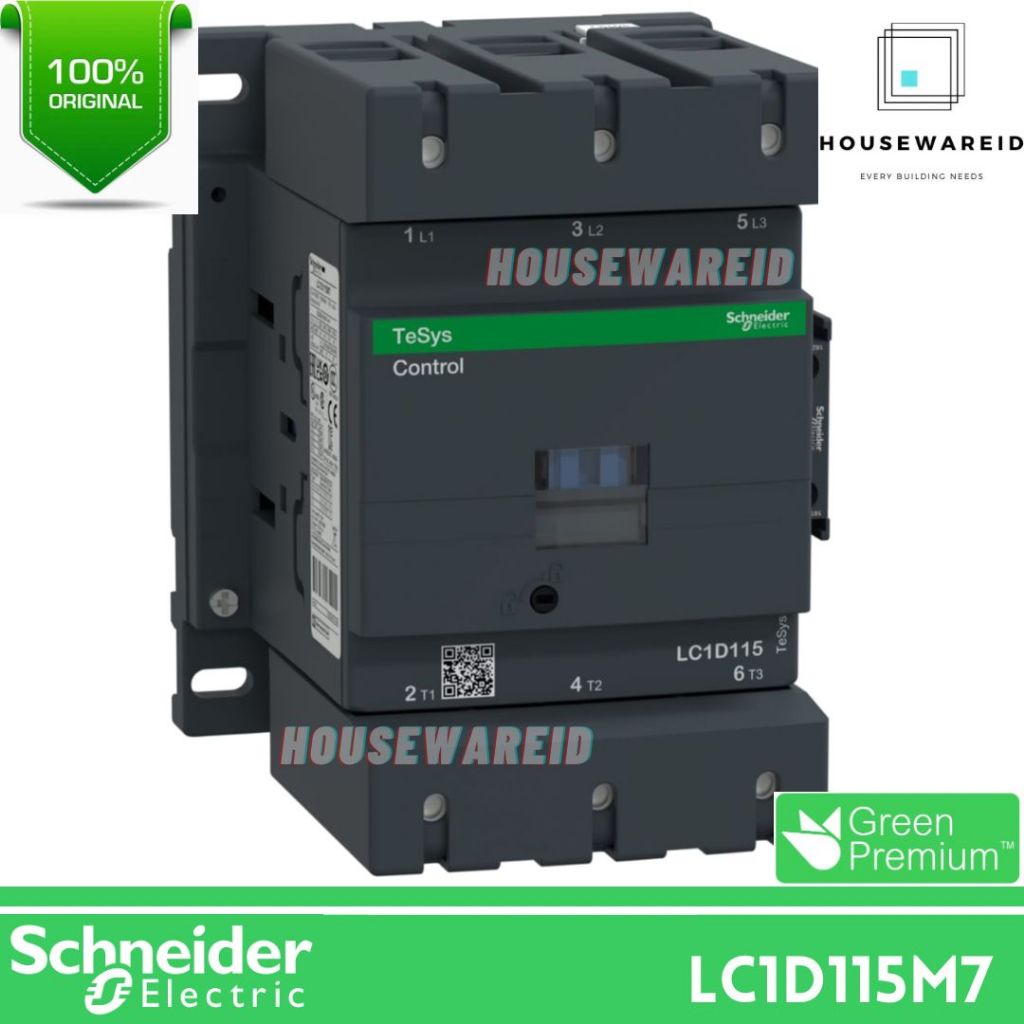 Jual Kontaktor Schneider LC1D115M7 3p 115a 220v AC Original / Contactor 3 Phase 115 Ampere ...