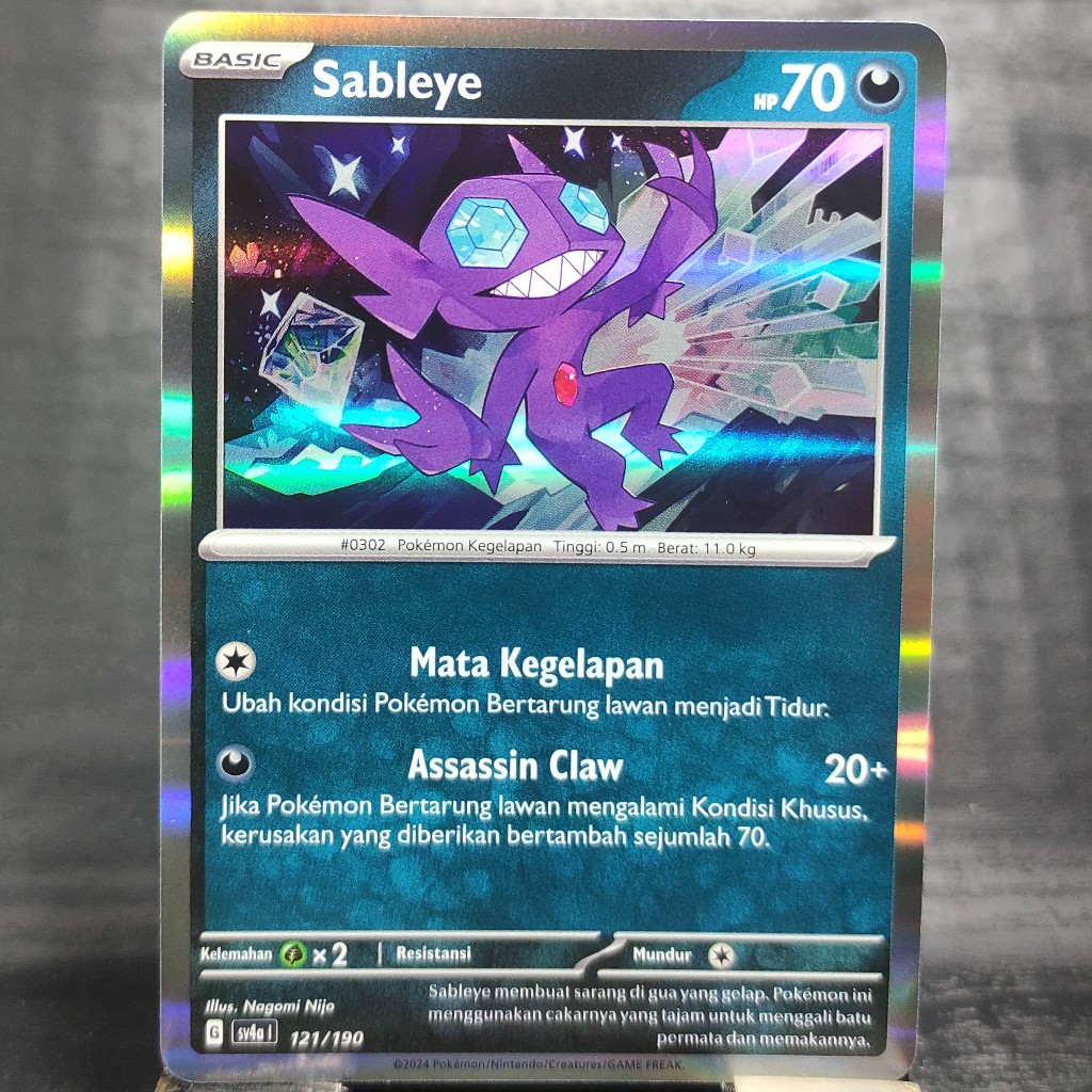 Jual Sableye RegG sv4a 121/190 Holo Foil Kartu Pokemon KEGELAPAN Harta Berkilau Ex TCG Indonesia ...