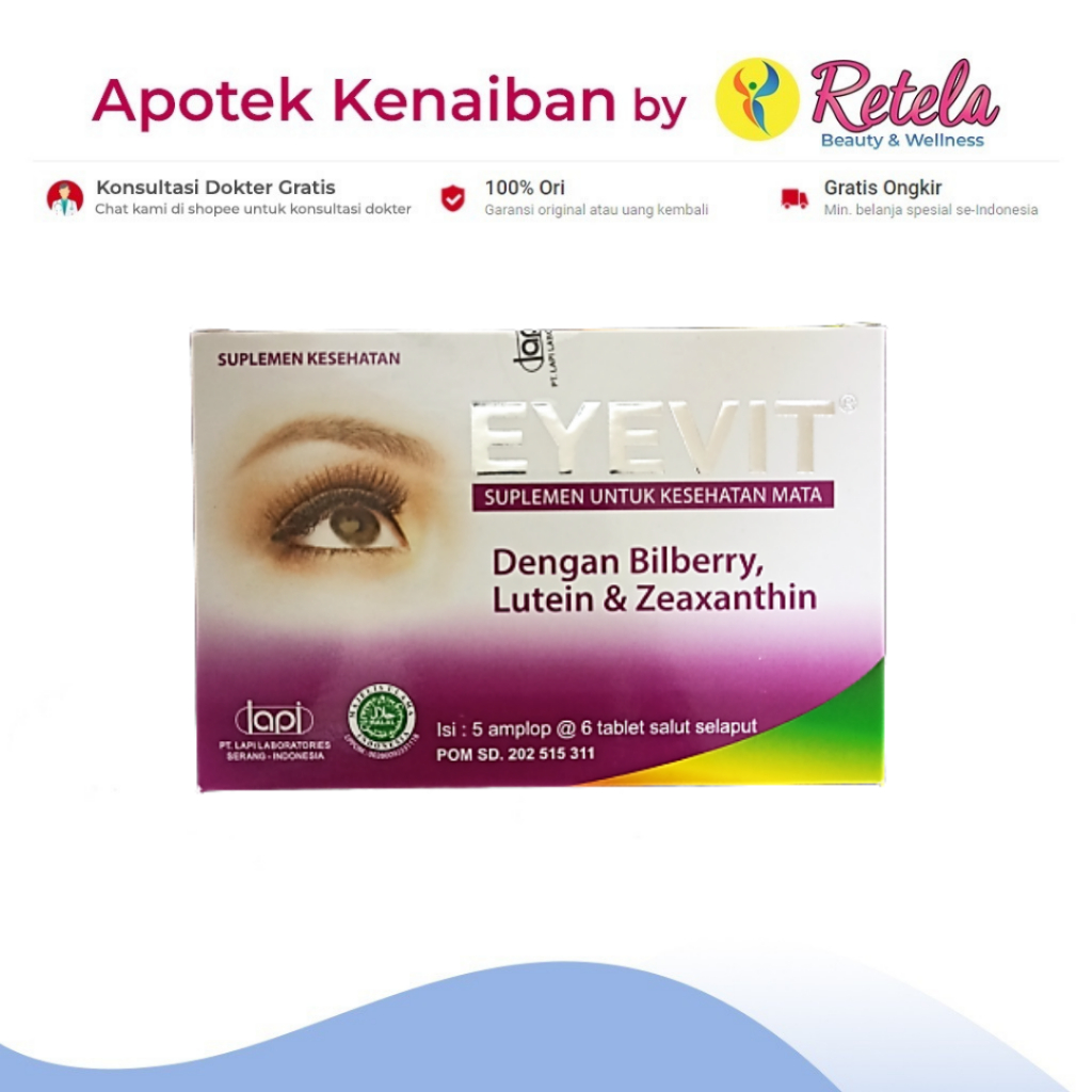 Jual EYEVIT 1 BOX 30 TABLET / VITAMIN MATA | Shopee Indonesia
