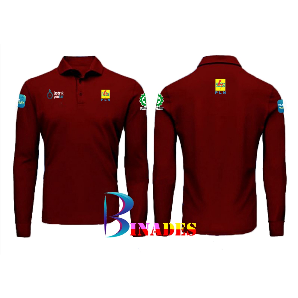 Jual Jual Baju Kerah Mode Polo Listrik Pintar Depan Belakang Logo Pln Baju Pln Mobile Dan