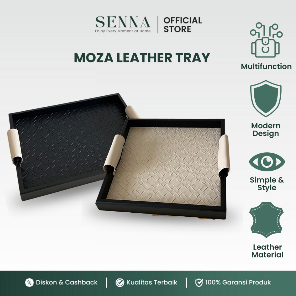 Jual MOZA Luxury Leather Tray Nampan Kulit - Kotak Organizer Kulit ...