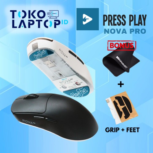 Jual Press Play Nova Pro Lightweight Wireless Gaming Mouse | Shopee ...