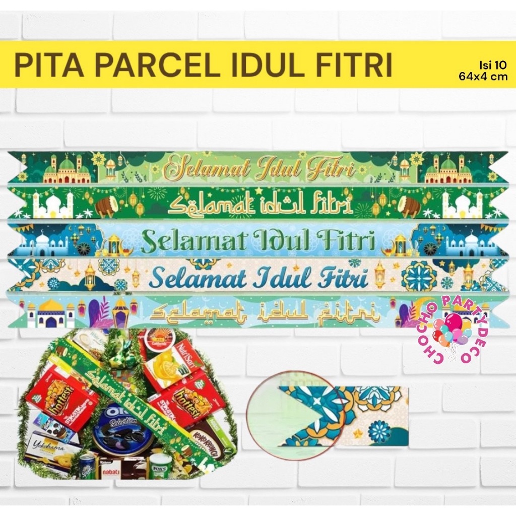Jual Pita PARCEL LEBARAN IDUL FITRI 50x6 cm / Label Parsel Sablon isi ...