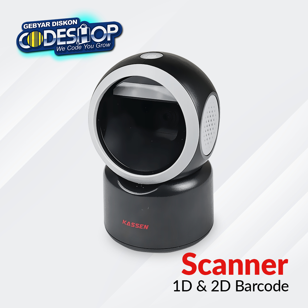 Jual Kassen RS-720 Scanner Barcode 1D 2D Imager Auto Sense Plug n Play ...