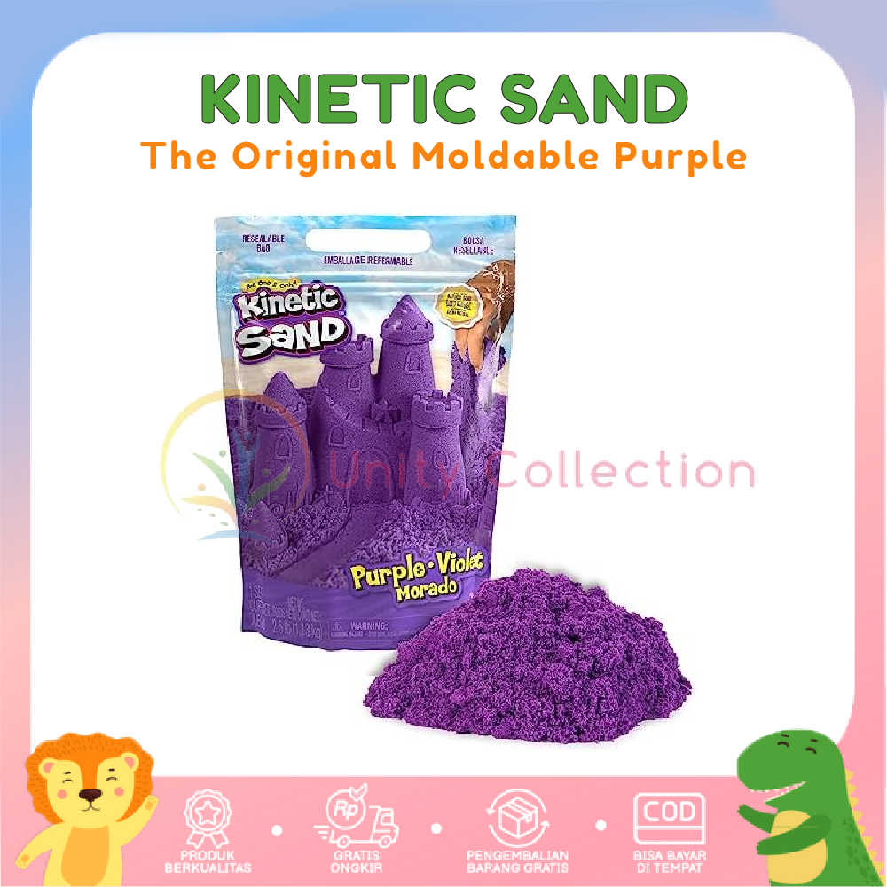 Jual Kinetic Sand The Original Moldable Sensory Play Sand Purple ...