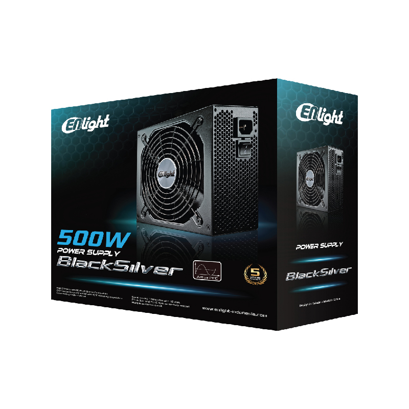 Jual POWER SUPPLY ENLIGHT 550W 80+ BRONZE SEMI MODULAR - Psu enlight ...