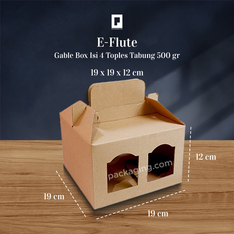 Jual Box Toples Tabung 500 gr isi 4 uk 19x19x12/Gable Box Window ...