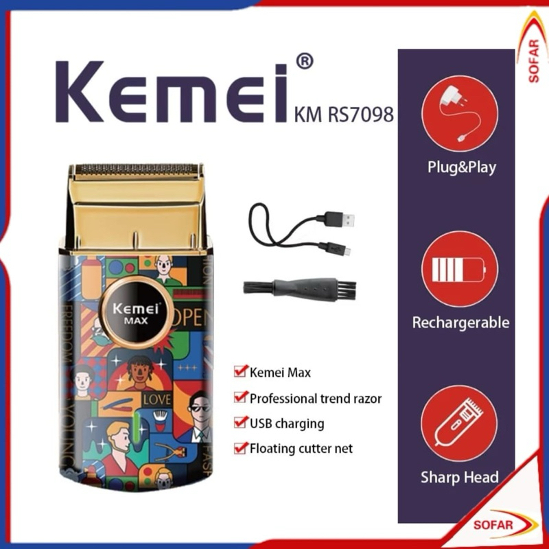Jual Kemei KM RS7098 Shaver Kemei Profesional Electric Hair Shaver ...