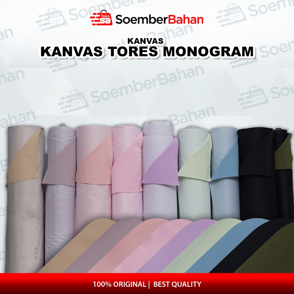 Jual KANVAS MONOGRAM - BAHAN KAIN/ KULIT SINTETIS ( PER METER ...