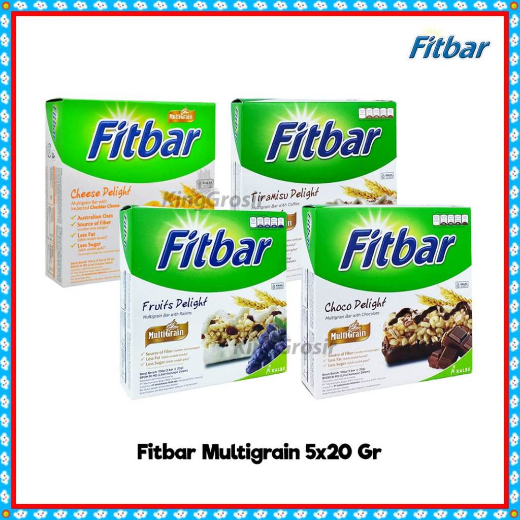 Jual Fitbar Multigrain 1 Pack Isi 5 x 20 gr Cemilan Diet & sehat ...