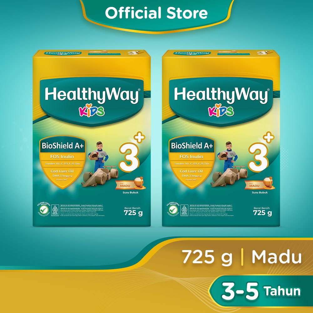 Jual HealthyWay KIDS 3+ MADU /725G - [2 BOX] - Exp 02.2026 | Shopee Indonesia