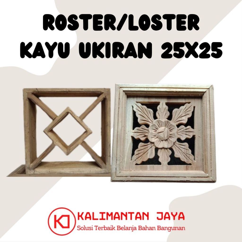 Jual Roster/Loster Kayu Motif Ukiran 25x25cm | Shopee Indonesia