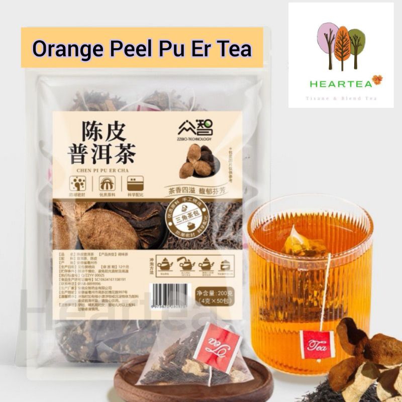 Jual BLEND TEA - ORANGE PEEL PU ER TEA / TEH PU ER KULIT JERUK 陈皮普洱茶 ...