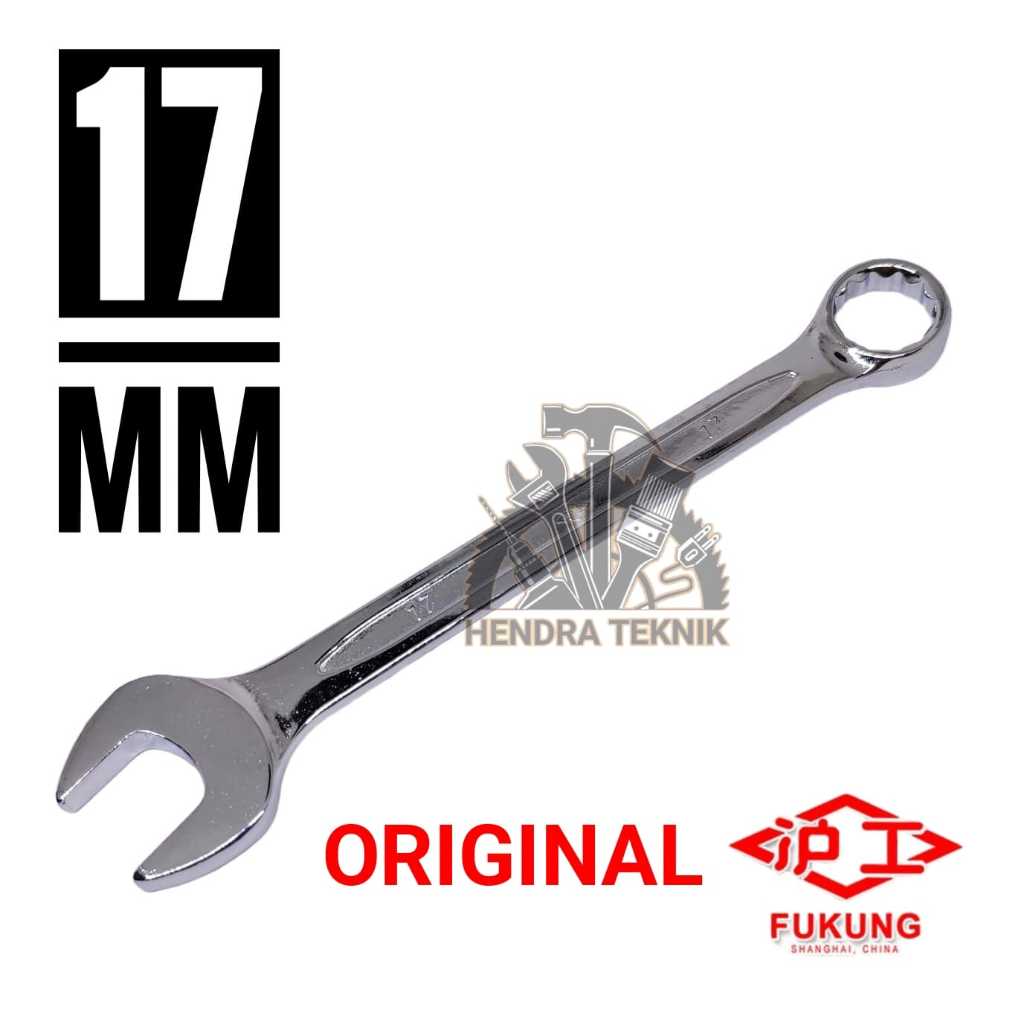 Jual ORIGINAL KUNCI RING PAS 17MM FUKUNG KUNCI KOMBINASI 17 MM CRV ...