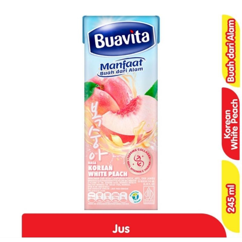 Jual Buavita Korean White Peach 245ml | Shopee Indonesia