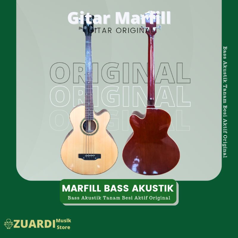 Jual Bass Akustik Elektrik Custom Merk Marfill sudah tanam besi aktif ...