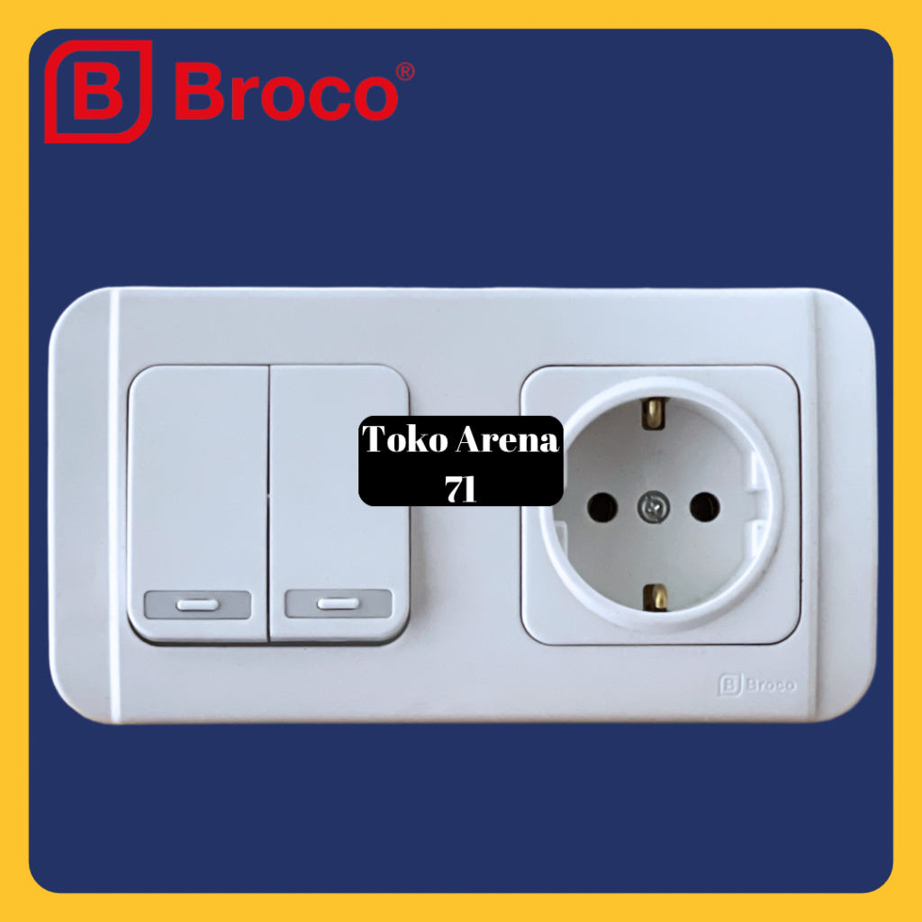 Jual BROCO GALLEO SAKLAR SERI SAKLAR DOUBLE + STOP KONTAK COLOKAN ARDE ...