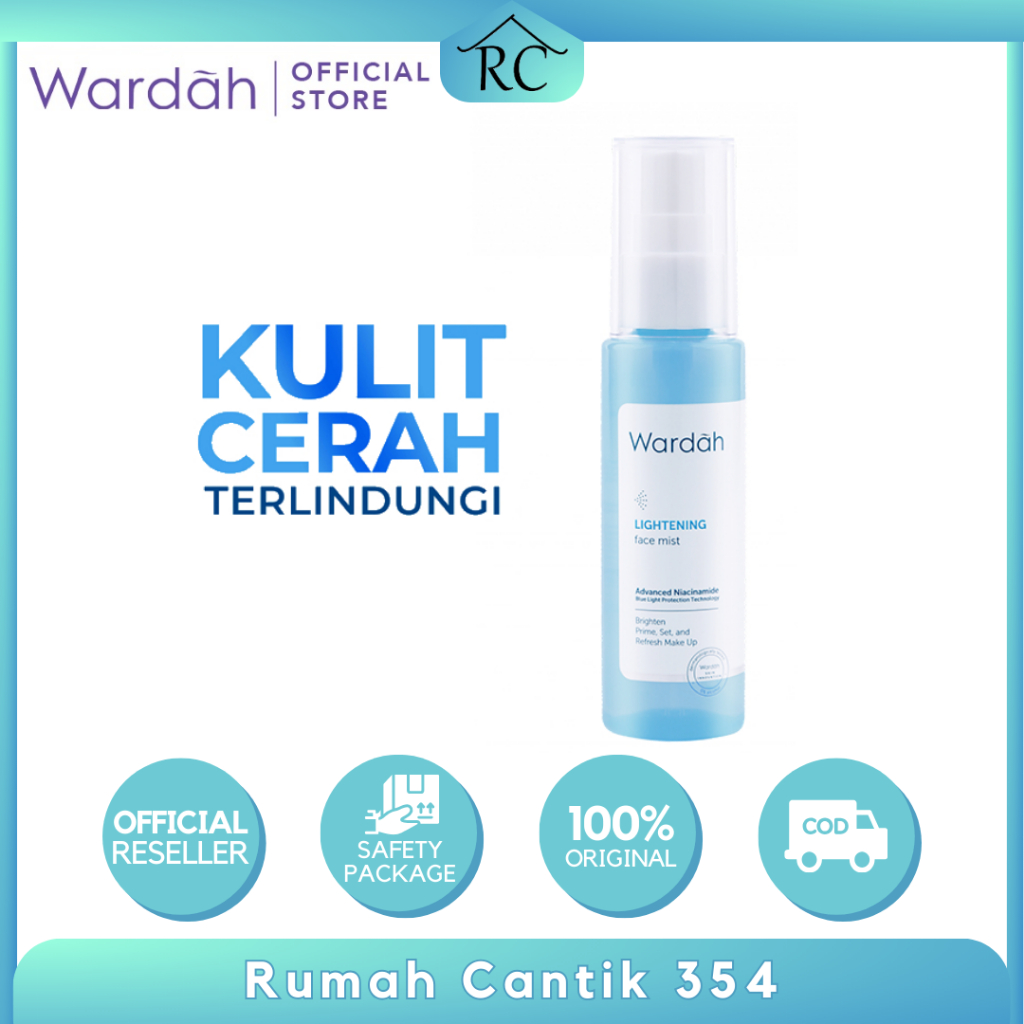 Jual Wardah Lightening Face Mist 60 ml - Spray untuk primer, setting ...