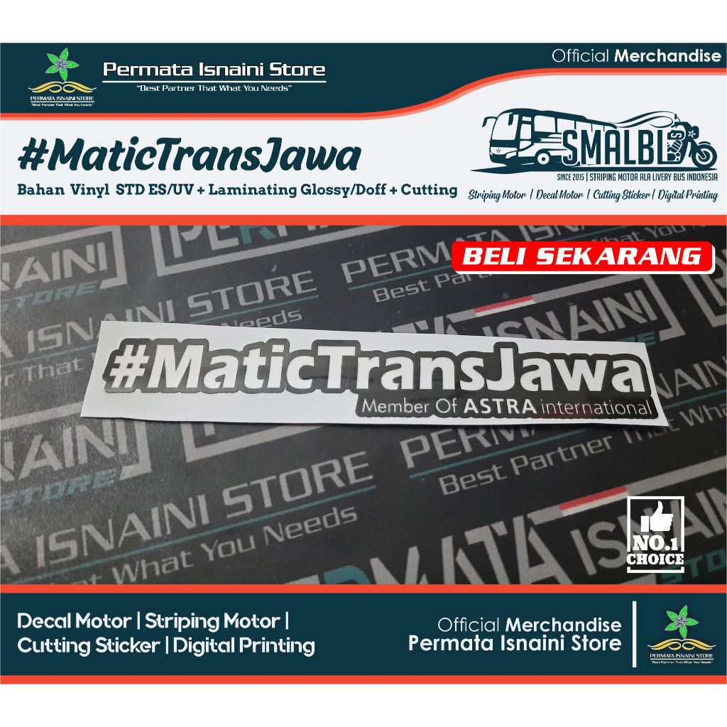 Jual Sticker Vinyl MATIC TRANS JAWA ala Bismania by PIS Cutting Pola | Shopee Indonesia