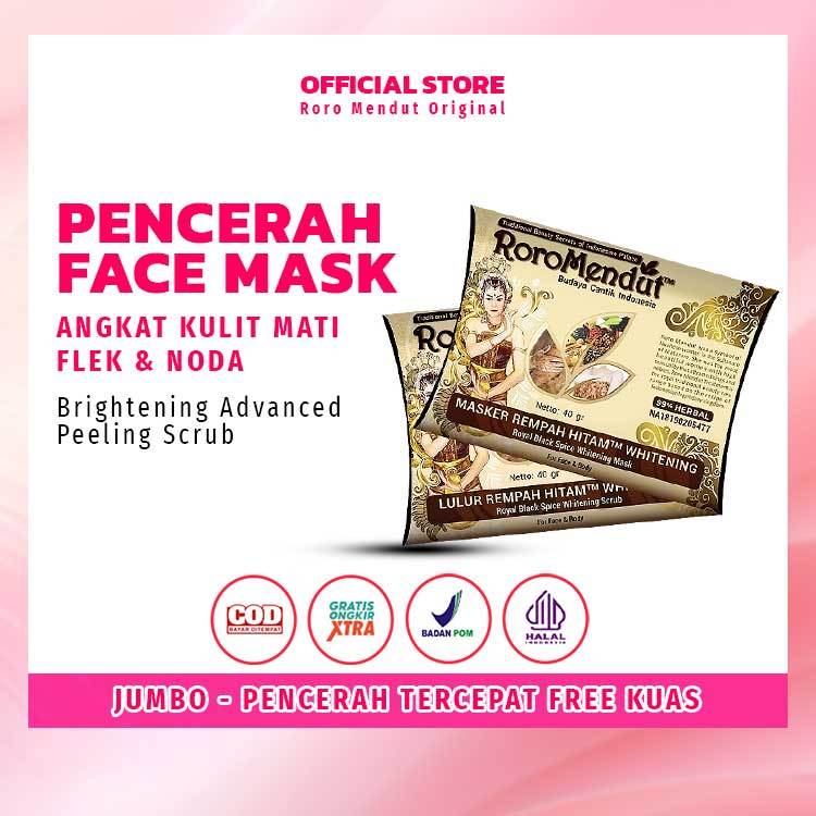 Jual Skincare Brightening Face Scrub Clay Mask Rempah Hitam Whitening ...